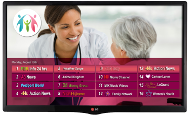 Healthcare TV Displays | Sonu Lodging | 877-307-6677